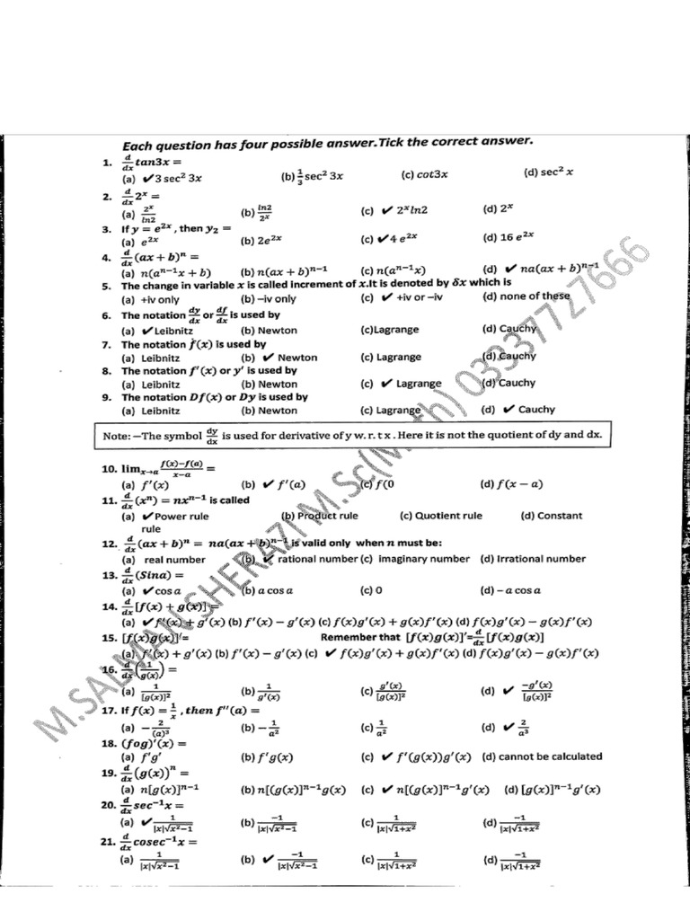 Unit 2 (2nd Year Math) | PDF