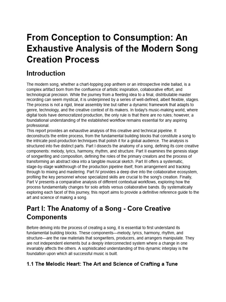 Anatomy of Modern Song Creation | PDF | Song Structure | Rhythm