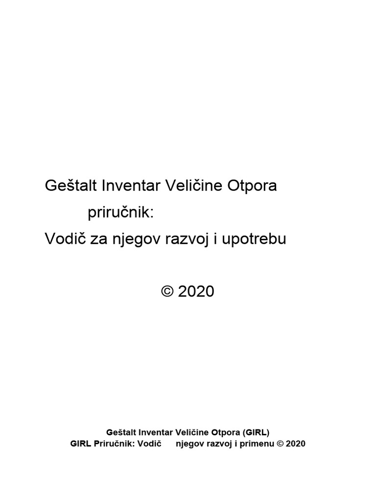 GIRL Prirucnik - Preved. | PDF