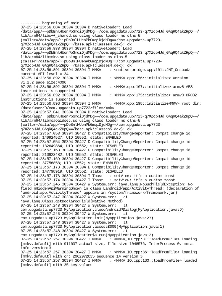 Com - Upgadata.up7723 Logcat | PDF | Java (Programming Language) | Computer Science