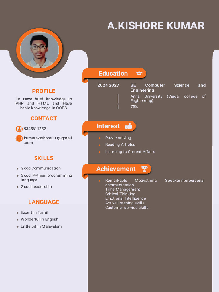 CV Kishore | PDF
