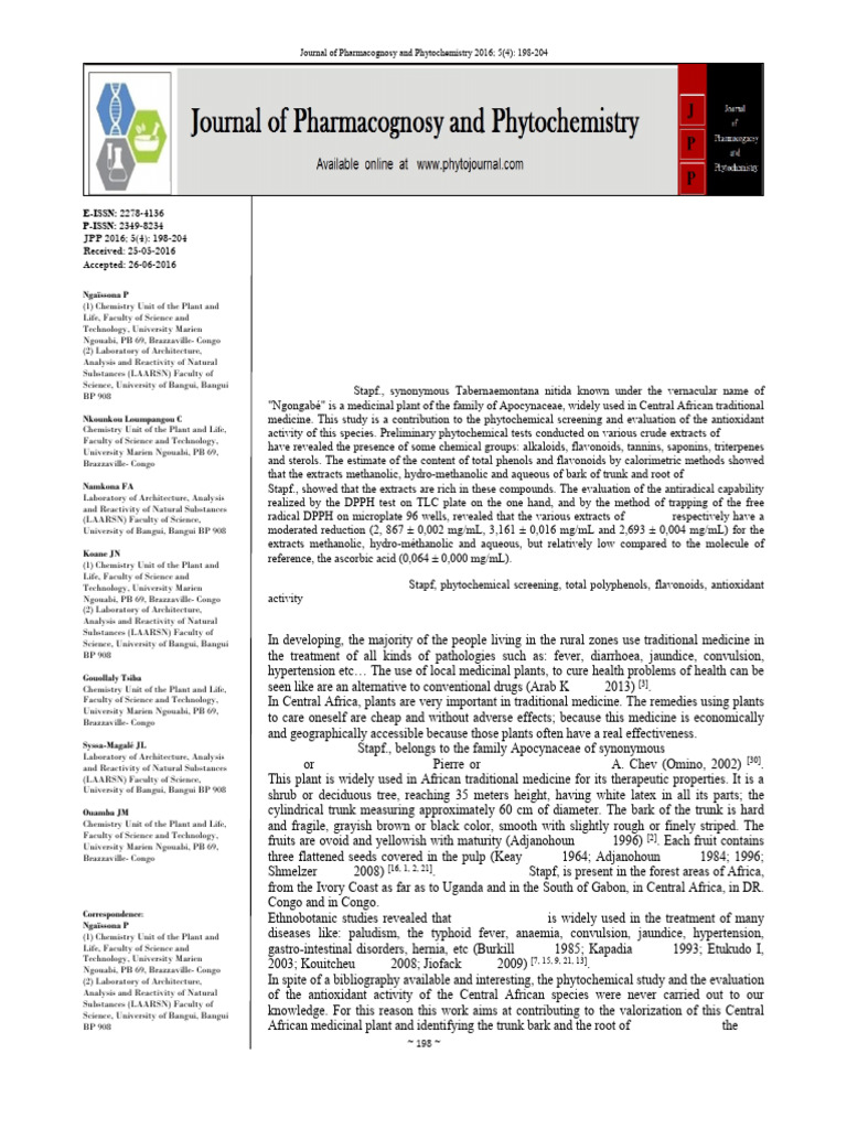 Bon Criblage Des Ecorces de Tonc Et Racines | PDF | Polyphenol | Thin ...