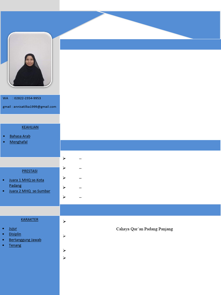 Profil Tilka Annisa: Pendidikan & Karir | PDF