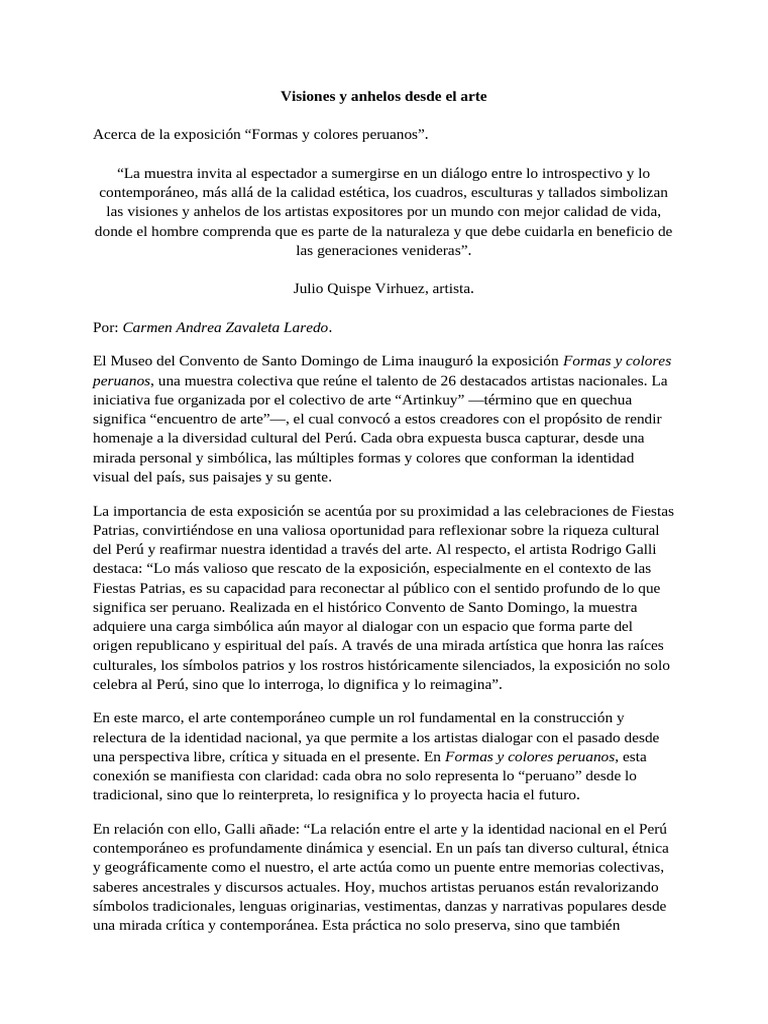 Formas y Colores Peruanos | PDF | Perú