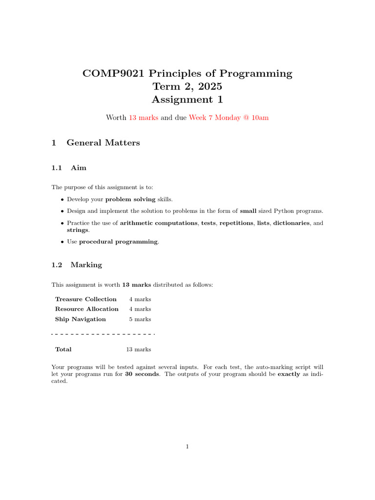 COMP9021 Assignment 1 25T2 | PDF | Artificial Intelligence | Intelligence (AI) & Semantics