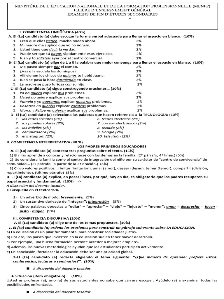 Espagnol (Correctum Lla) | PDF