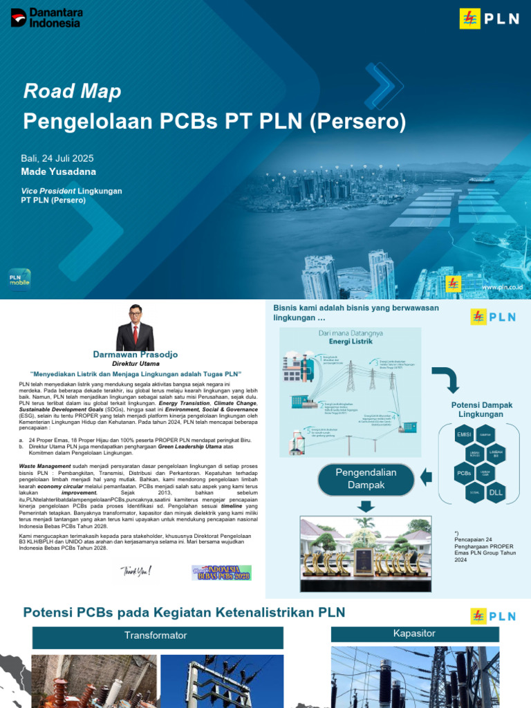Paparan Roadmap Pengelolaan PCBs PLN - Bali, 24 Juli 2025 | PDF