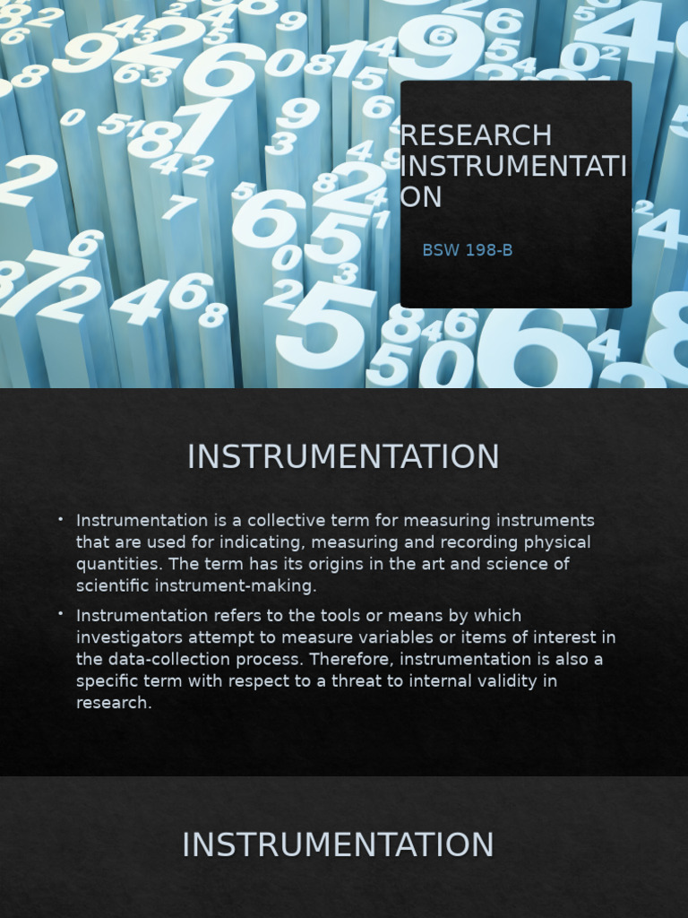 Research Instrumentation | PDF
