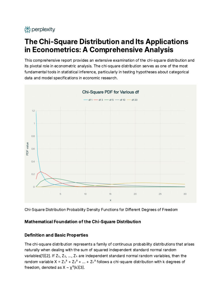 The Chi-Square Distribution and Its Applications I | PDF | Chi Squared ...