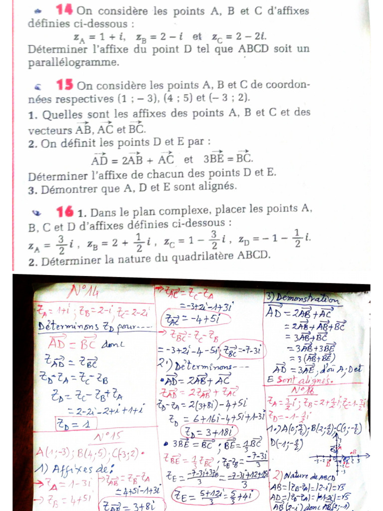 Nombre Complexe Plus Correction | PDF