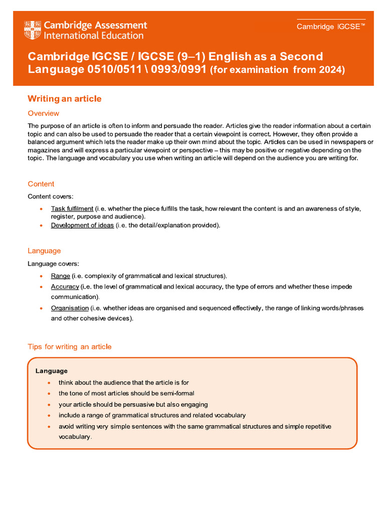 Article Sample and Notes | PDF