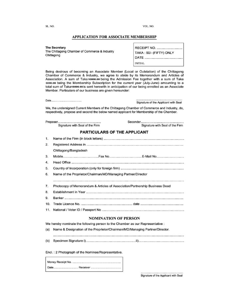 Associate Form | PDF