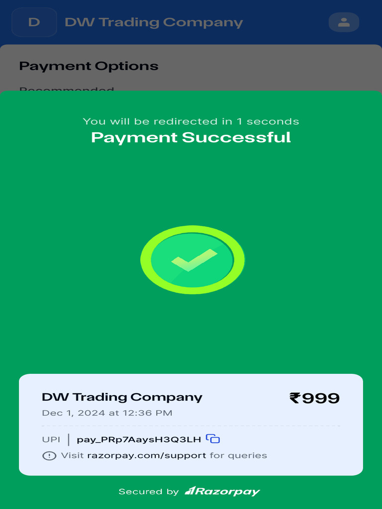 Razorpay - Me - DW Trading Company | PDF
