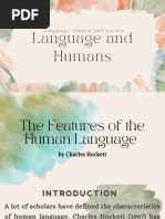 Features of Human Language by Hockett | PDF | Cognition | Neuroscience