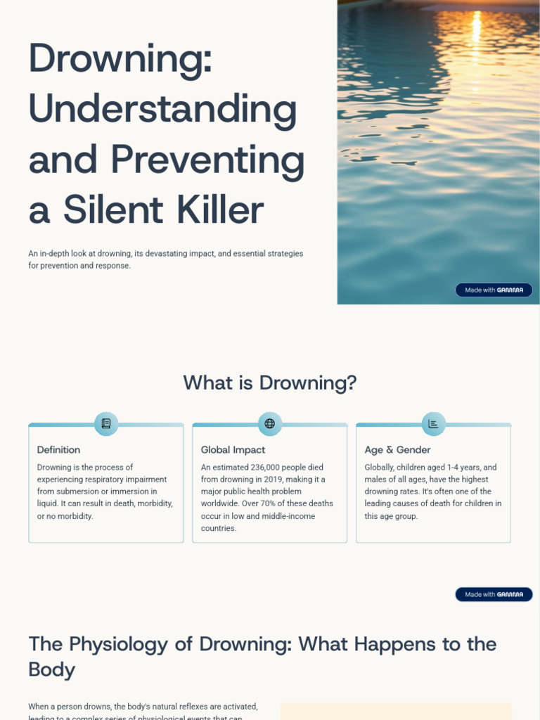 Drowning Understanding and Preventing A Silent Killer | PDF | Human ...