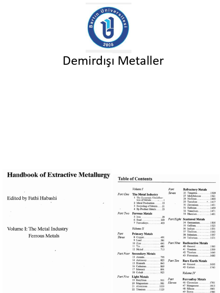 Demirdisimetallersunu 1 Giris | PDF