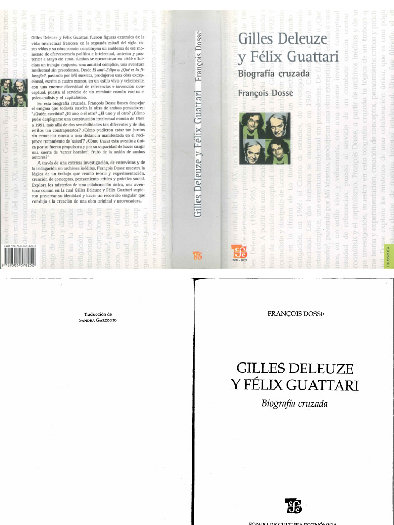 Gilles Deleuze y Feliz Guattari Biografia Cruzada Parte 1 | PDF