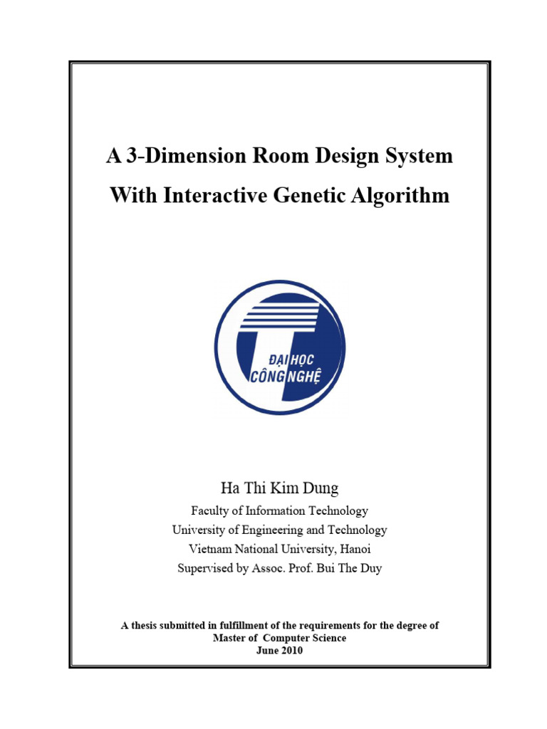 3D Room Design with Interactive GA | PDF | Genetic Algorithm | Mutation