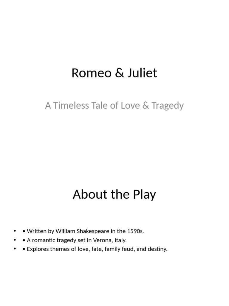 Romeo and Juliet Presentation Universal | PDF