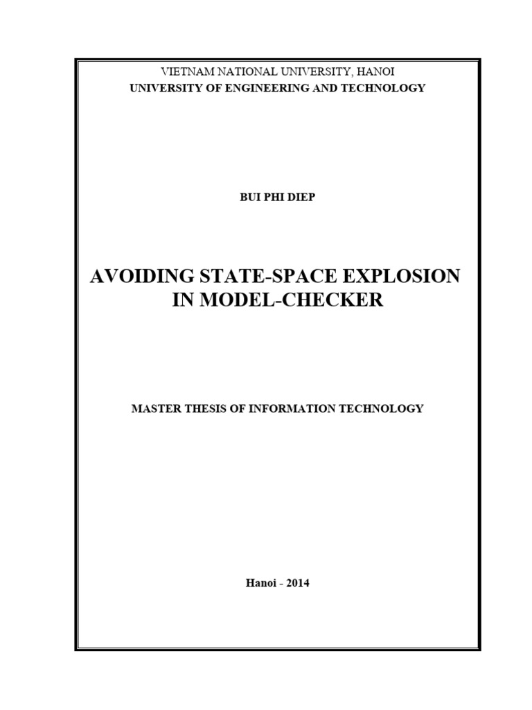 Luận Văn Avoiding State Space Explosion in Model Checker | PDF | Formal ...