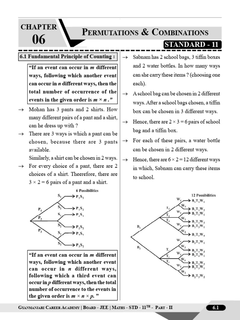 11th_Ch_06_English | PDF | Permutation | Abstract Algebra