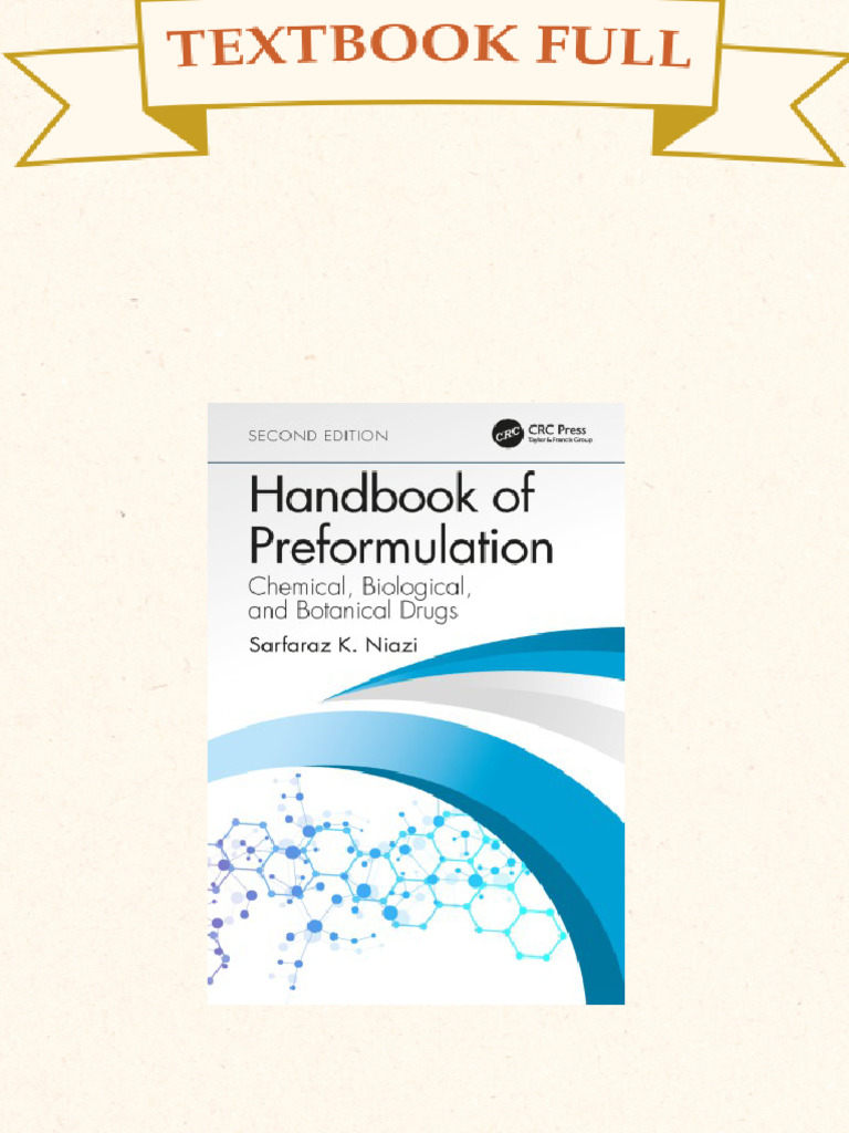 Handbook of Preformulation: Chemical, Biological, and Botanical Drugs ...