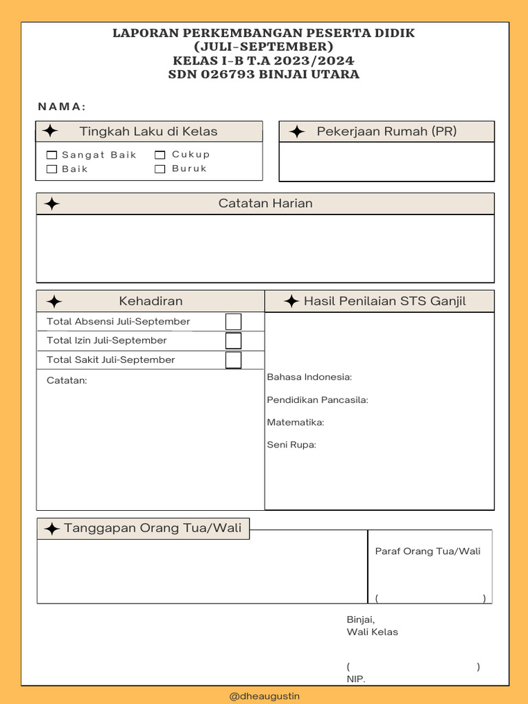 Substitute Report Form in Beige White Minimal Style - 20231005 - 101054 ...