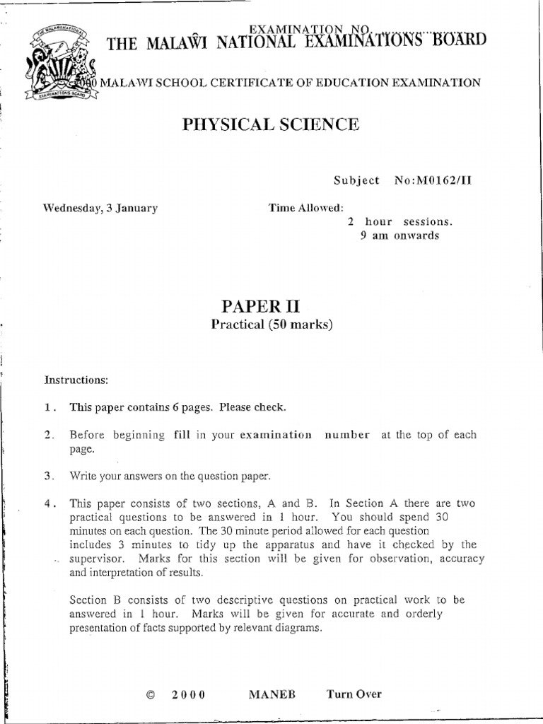 2000msce Ps Paper | PDF