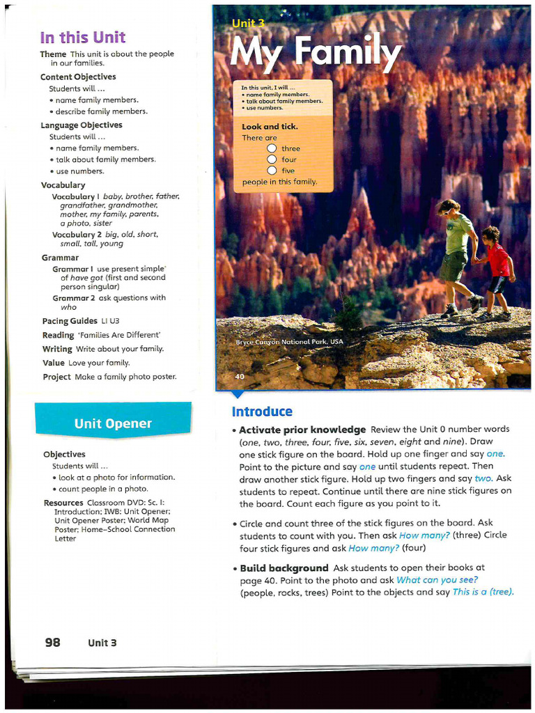 Our World 1 - TB - Unit 3 | PDF