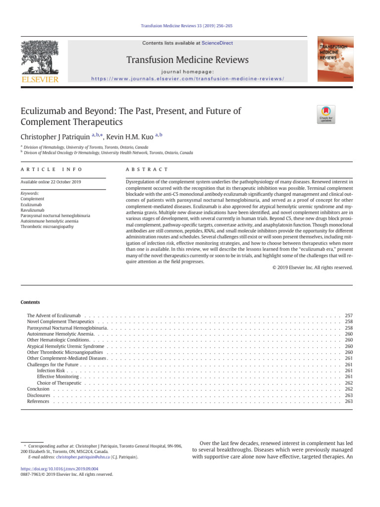 Avacopan for Pediatric C3 Glomerulonephritis | PDF | Complement System ...