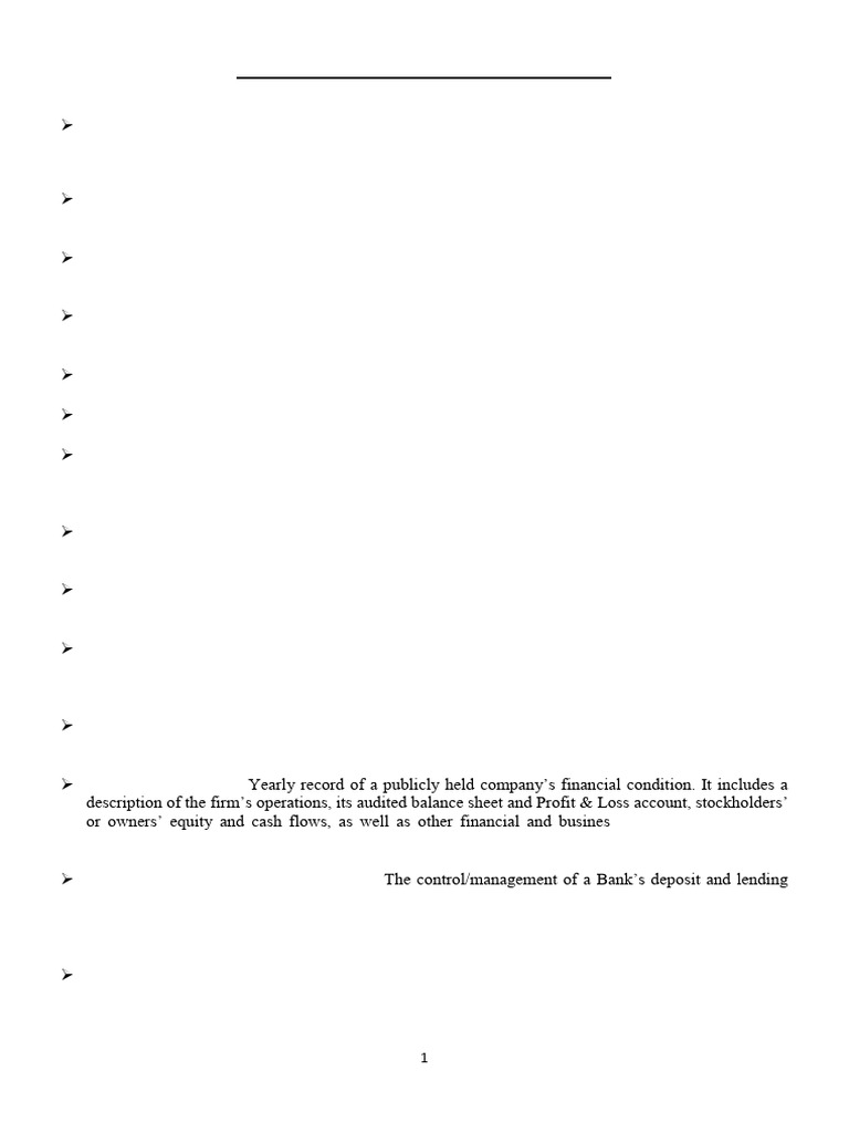 Glossary of Banking Terms | PDF | Banks | Money