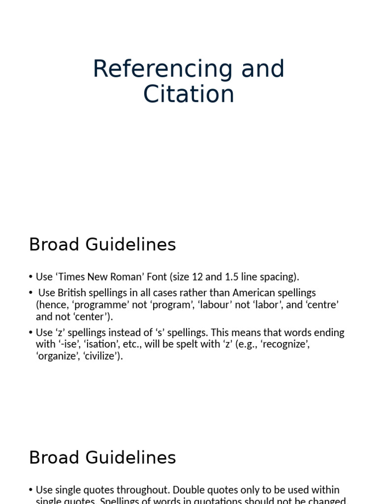 Referencing and Citation | PDF | Citation | Science