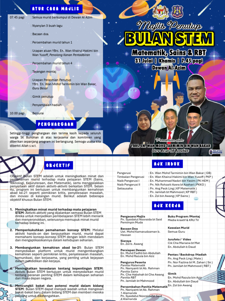 Perasmian Bulan STEM SK Bunohan | PDF