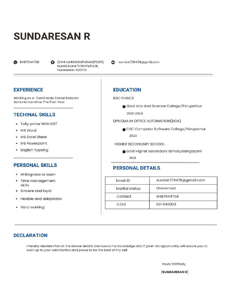Sundaresan R | PDF