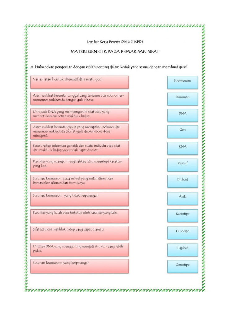 Pewarisan Sifat Dna | PDF