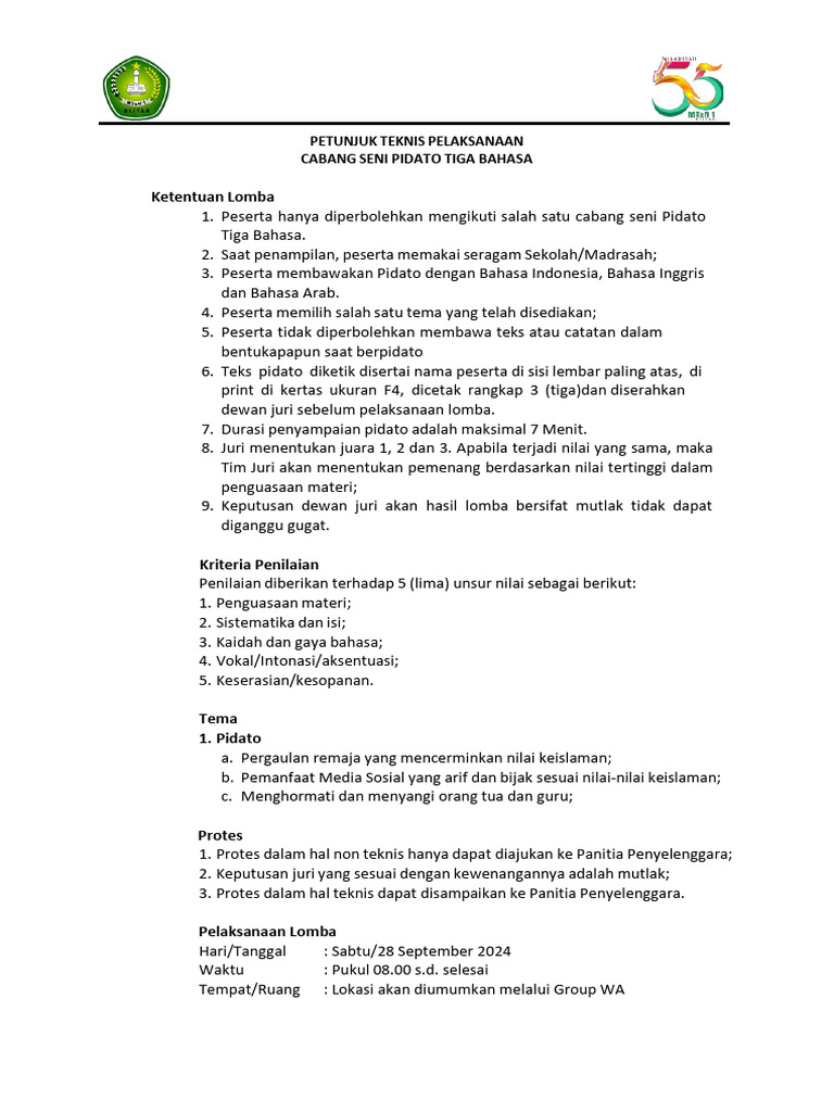 Juknis Lomba Seni | PDF