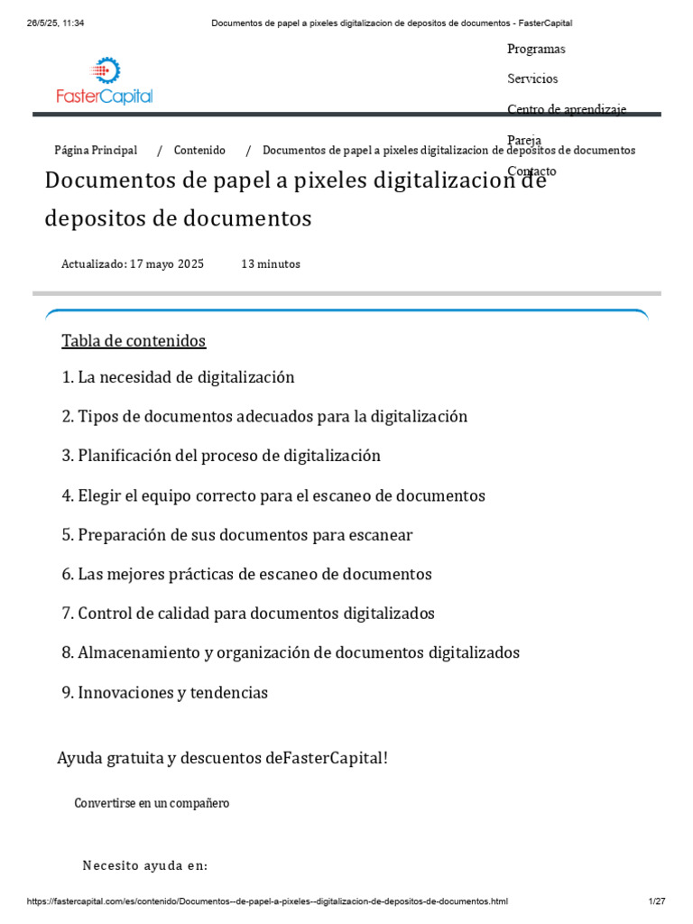 Documentos de Papel A Pixeles Digitalizacion de Depositos de Documentos - FasterCapital | PDF ...