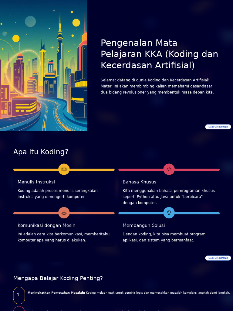 Pengenalan Mata Pelajaran KKA Koding Dan Kecerdasan Artifisial | PDF