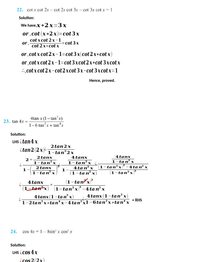 Trig Questions 1 | PDF
