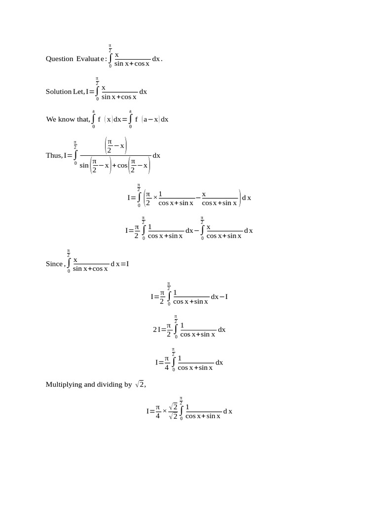 Integral CBSE 2025 | PDF