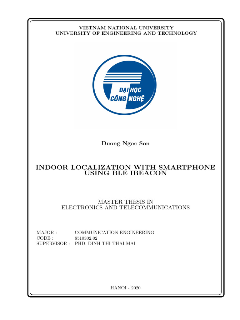 Luận Văn Indoor Localization With Smartphone Using BLE IBeacon | PDF ...
