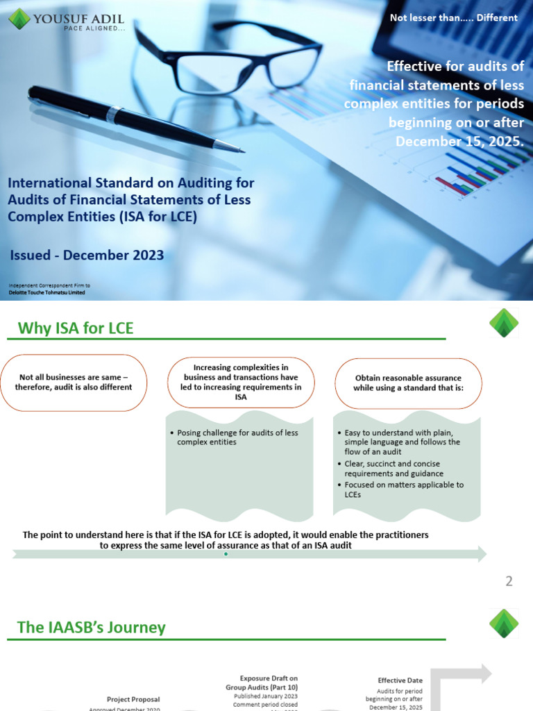ISA for LCE: Audit Standards Overview | PDF | Audit | Auditor's Report
