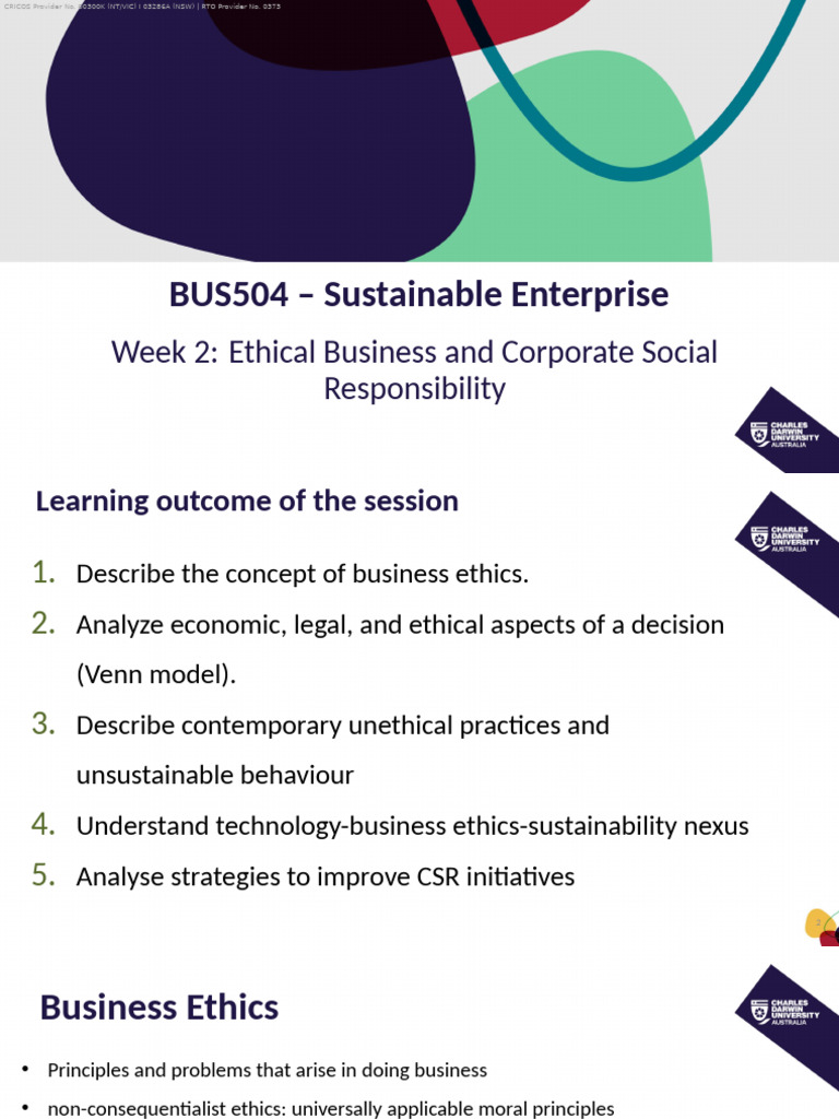 Business Ethics and Corporate Social Responsibility | PDF | Corporate ...