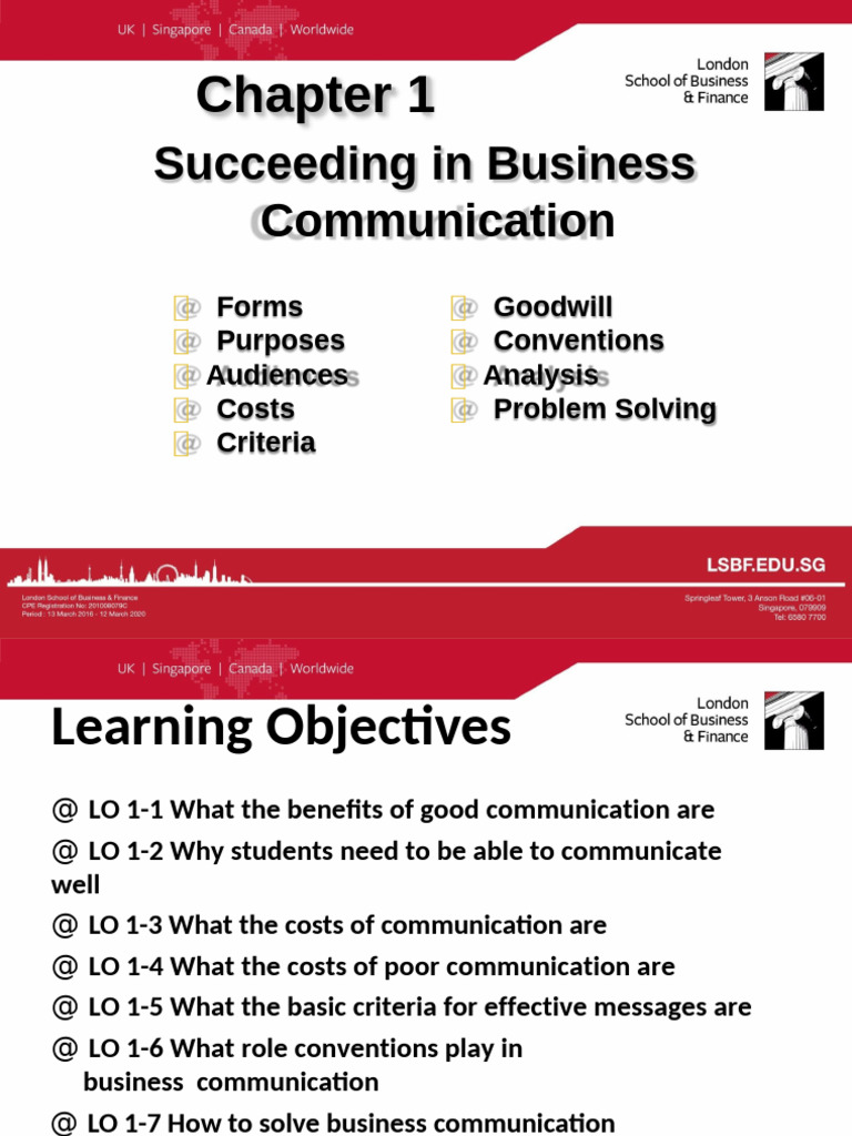 BC Ch01 - Succeeding in Business Communication | PDF | Communication ...
