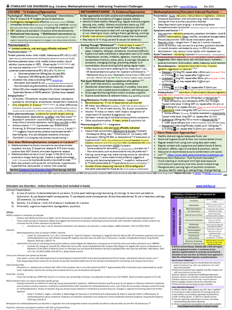 CHT Stimulant Use Disorders | PDF | Methamphetamine | Attention Deficit ...