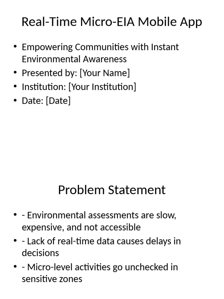Real-Time Micro-EIA Mobile App Transition | PDF