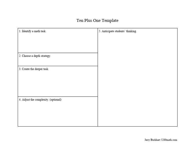 Ten Plus One Template | PDF