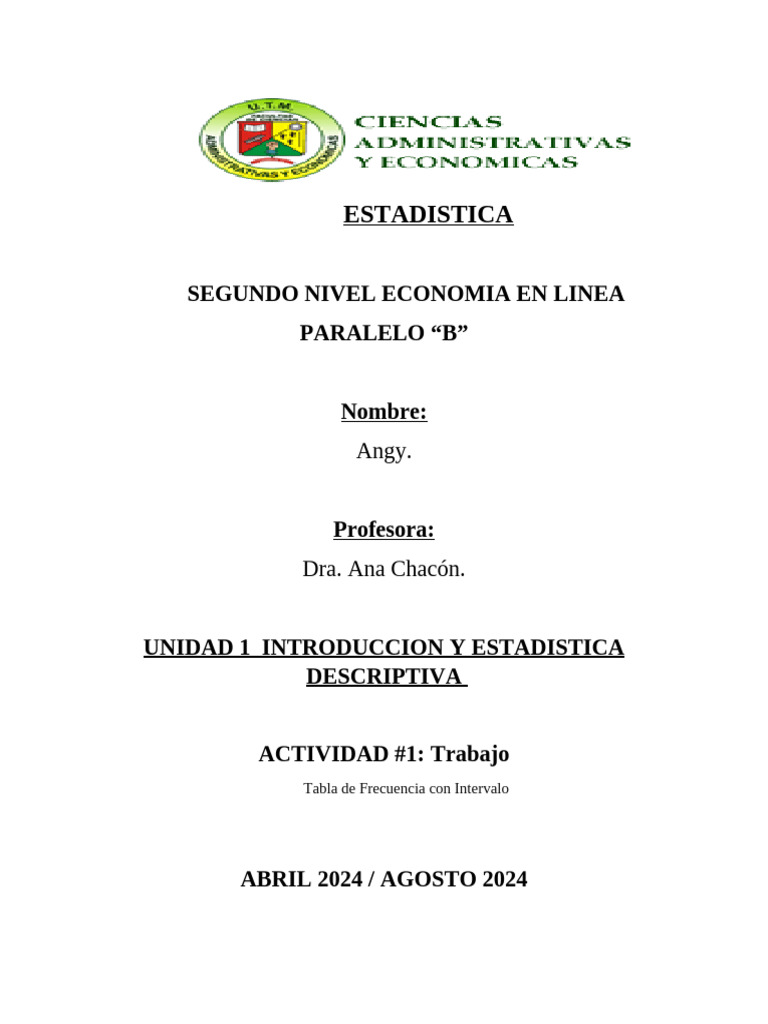 Actividad # 1 Tabla F Con Intervalo | PDF | Cuantil | Teoría de ...