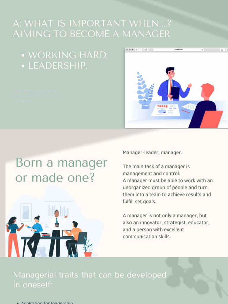 A What Is Important When Being An Effective Manager | PDF