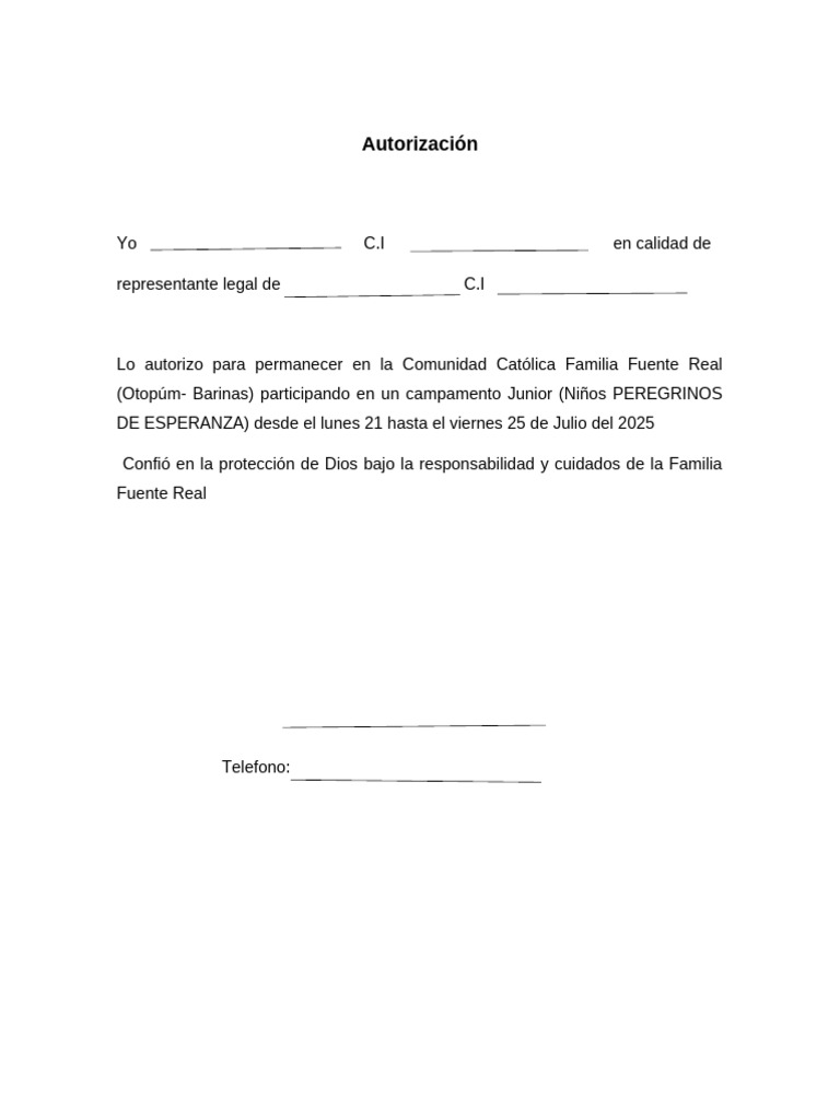 Autorización FFR | PDF